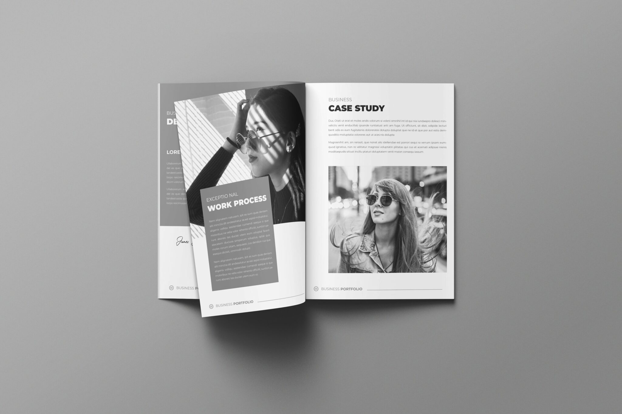 Black Portfolio Template – MasterBundles