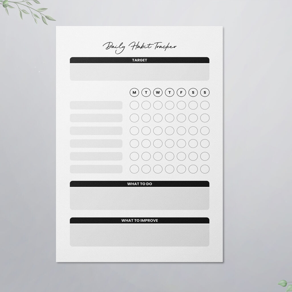 Daily Habit Tracker - MasterBundles