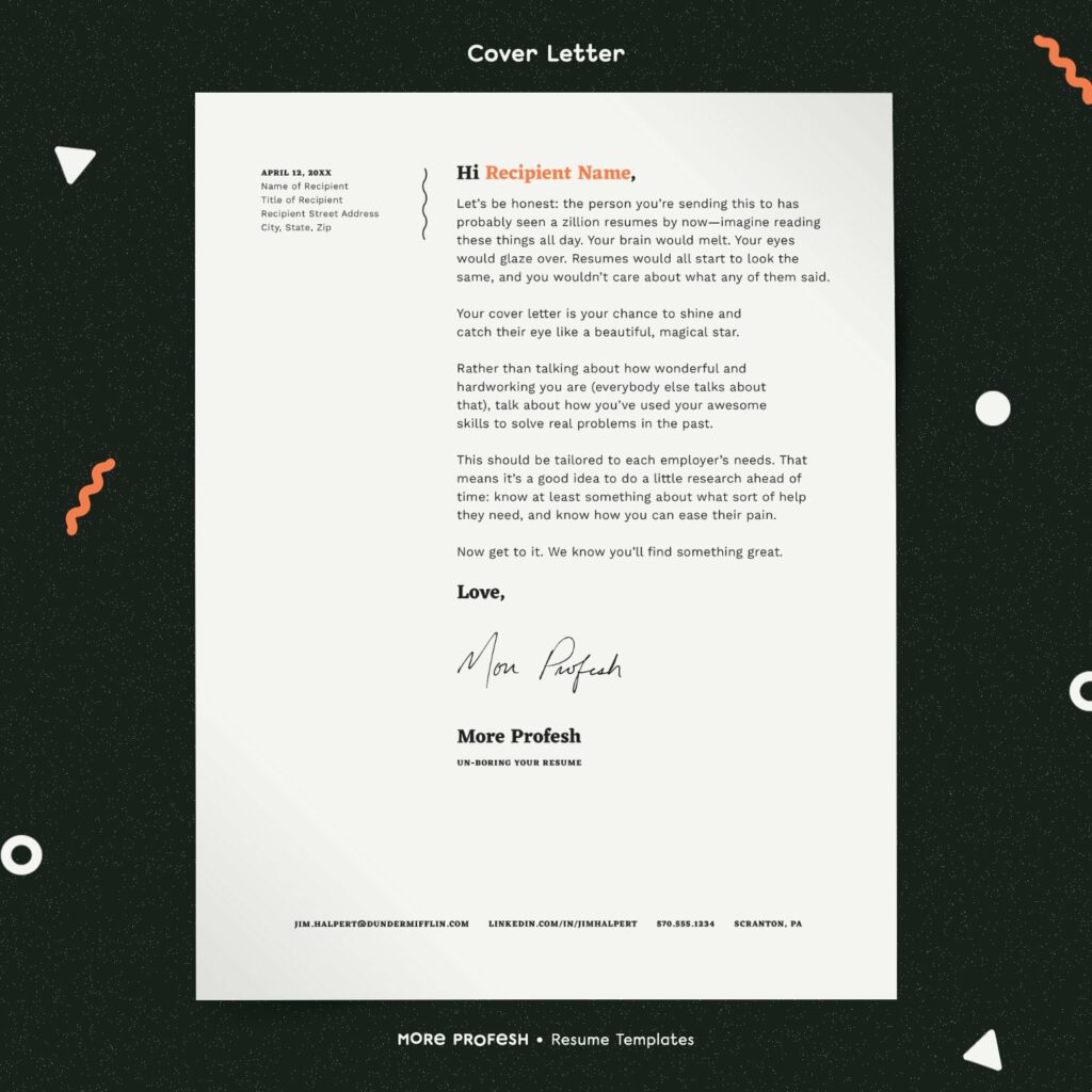 Human-Voiced Resume CV Template – MasterBundles
