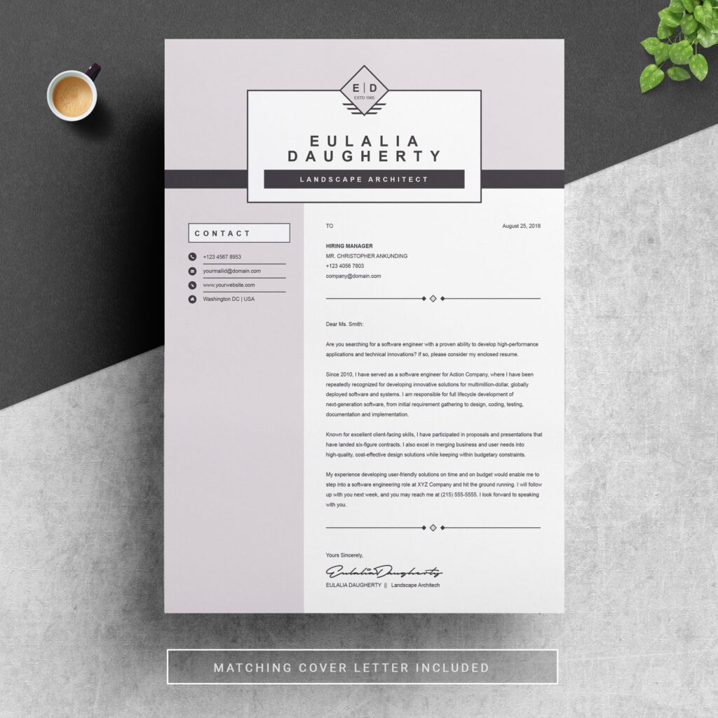 Modern Resume Template – MasterBundles