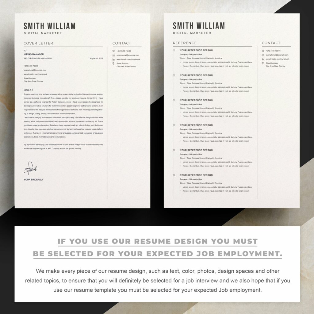 Clean Resume | Professional Resume – MasterBundles