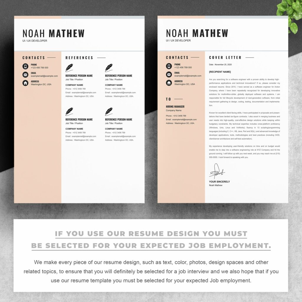 UX Developer Modern Resume Template – MasterBundles