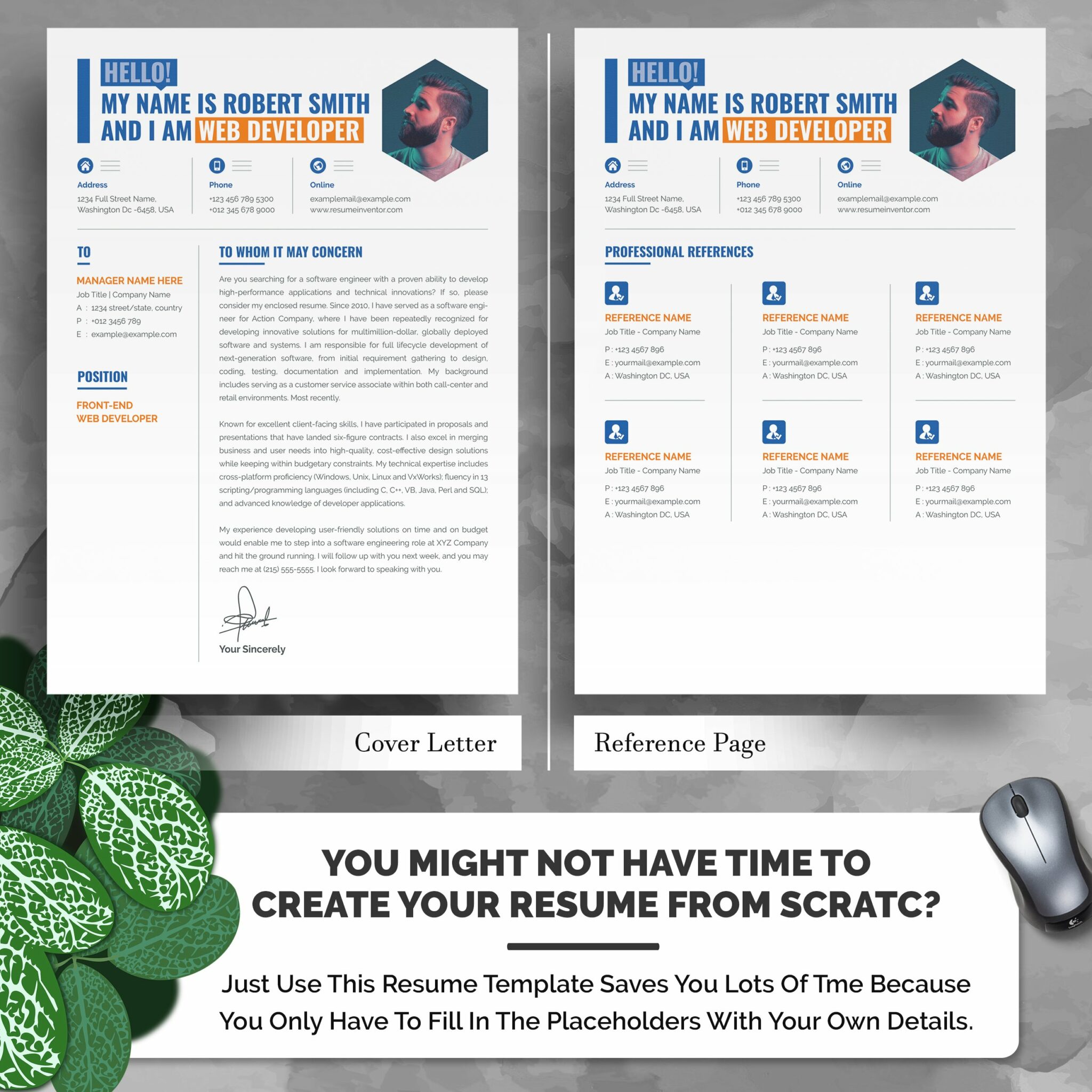 Programmer Resume Template for Word – MasterBundles