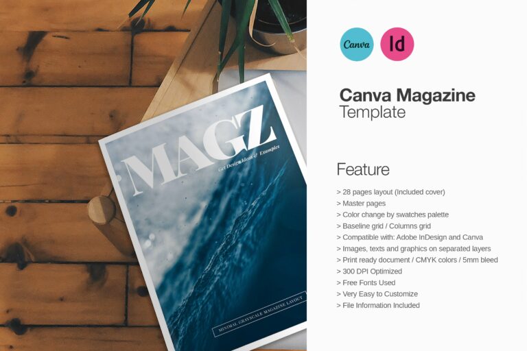 Canva Magazine Template – MasterBundles