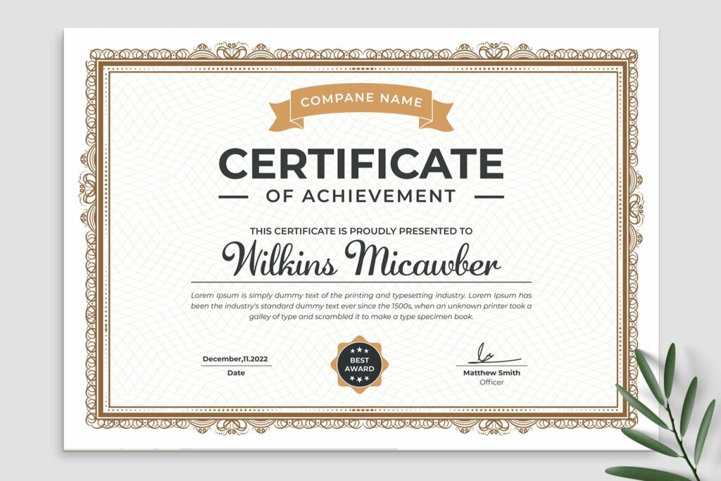 Certificate Template – MasterBundles