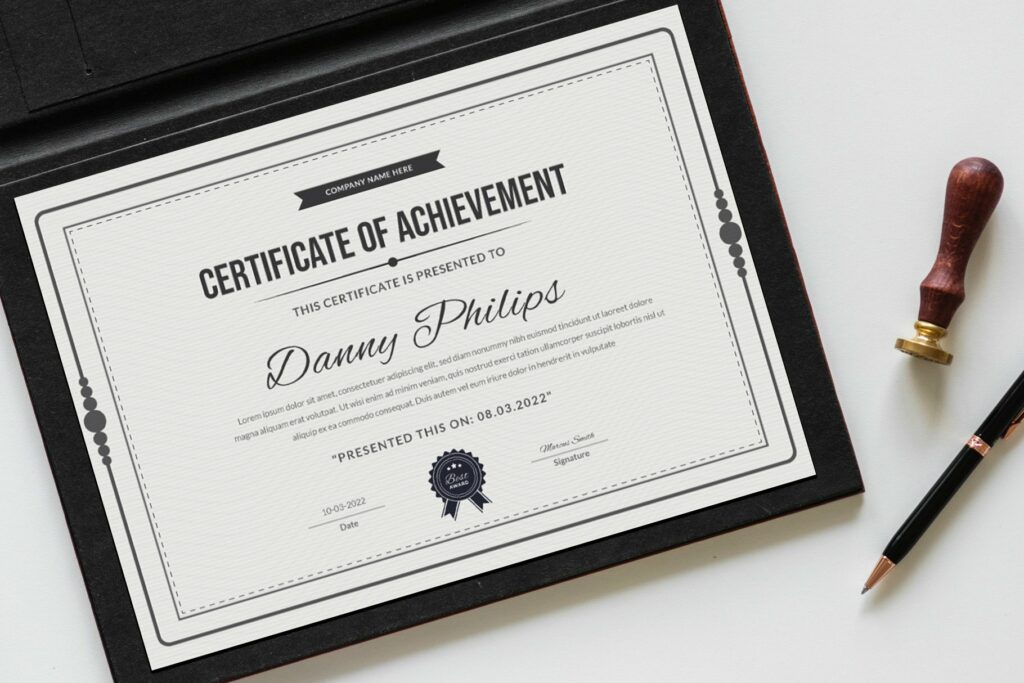 Clean Certificate Template – MasterBundles