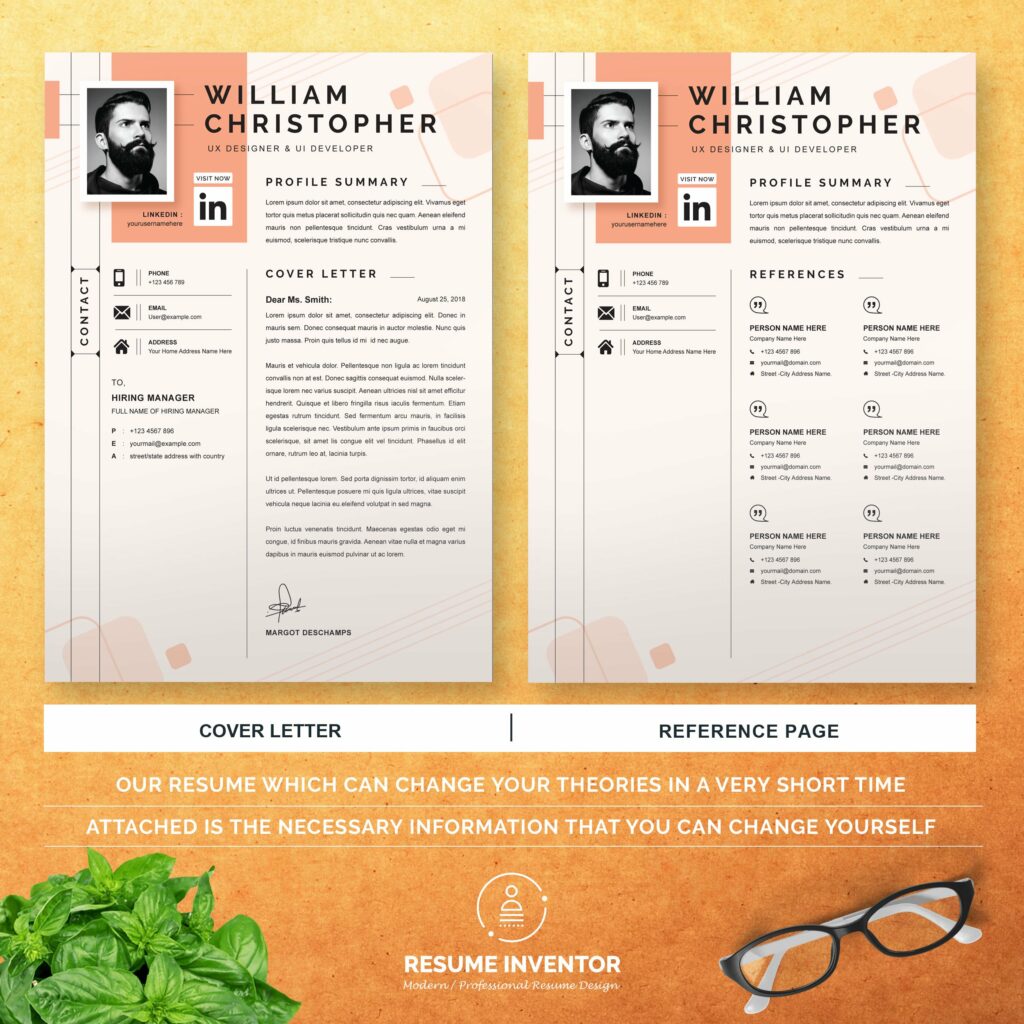 CV Template, Professional Resume – MasterBundles