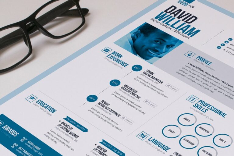 Word Resume / CV Template Design – MasterBundles