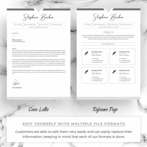 Clean Resume / Word CV Template – MasterBundles