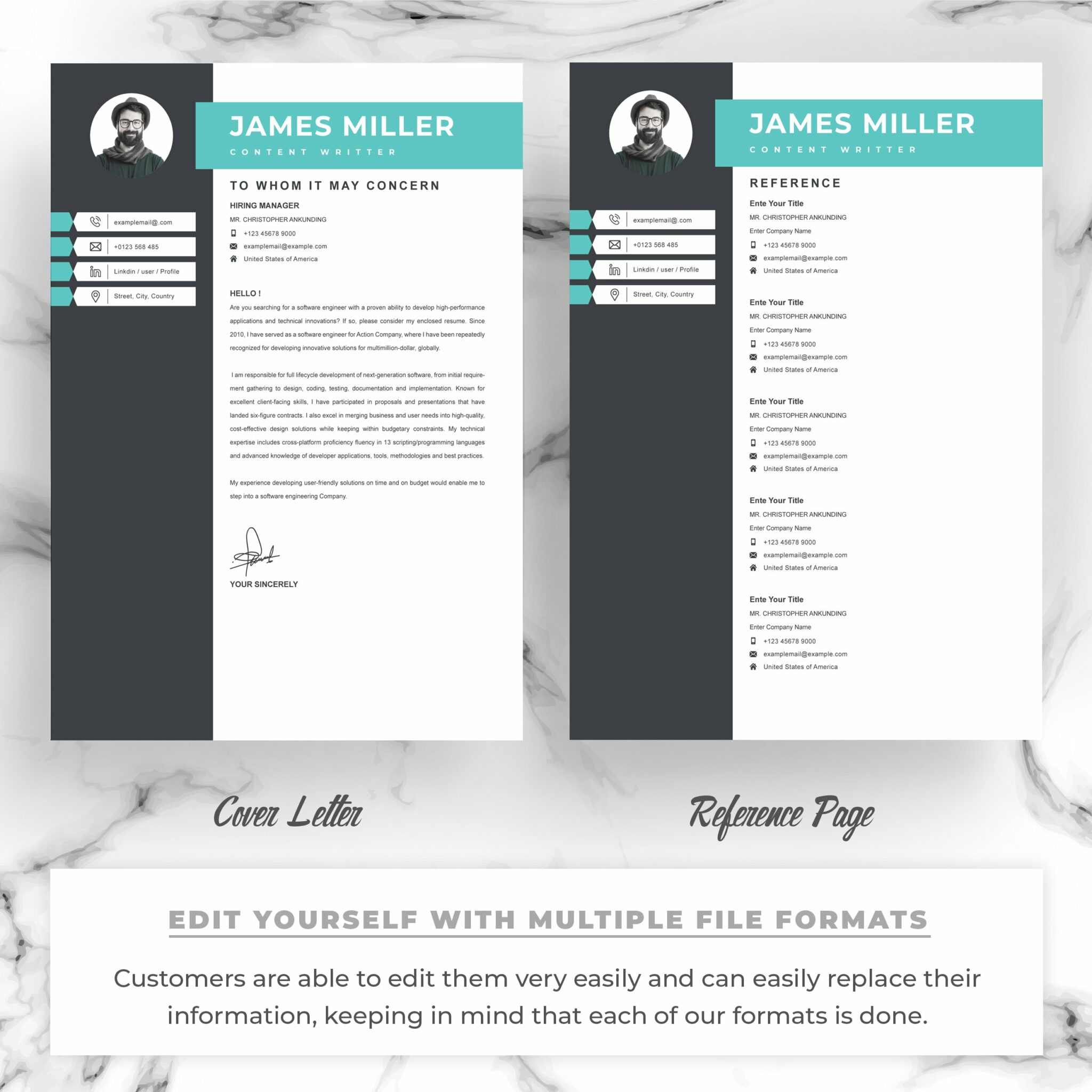Content Writer Resume Template – MasterBundles