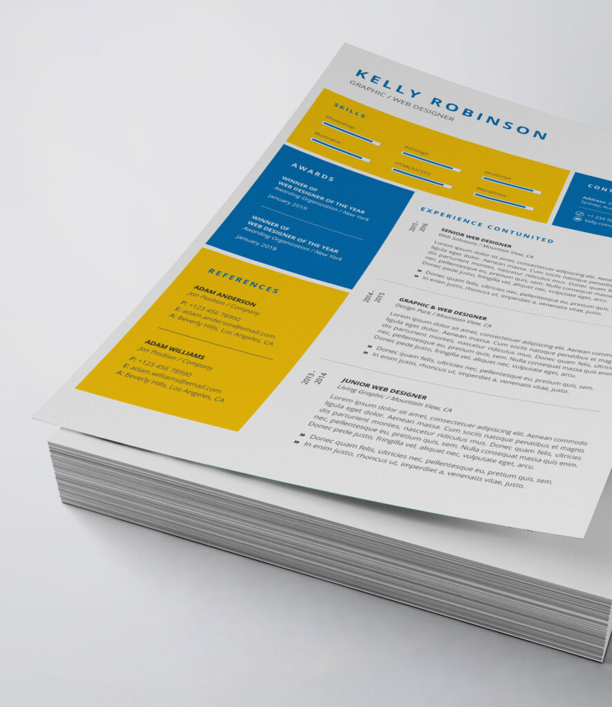 Professional Resume/CV Template - MasterBundles