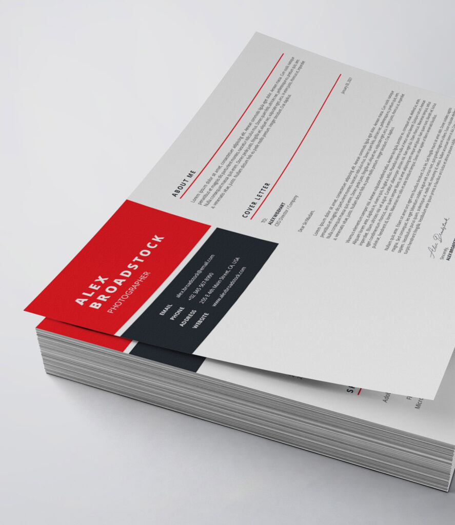 Landscape Resumecv Template Masterbundles 