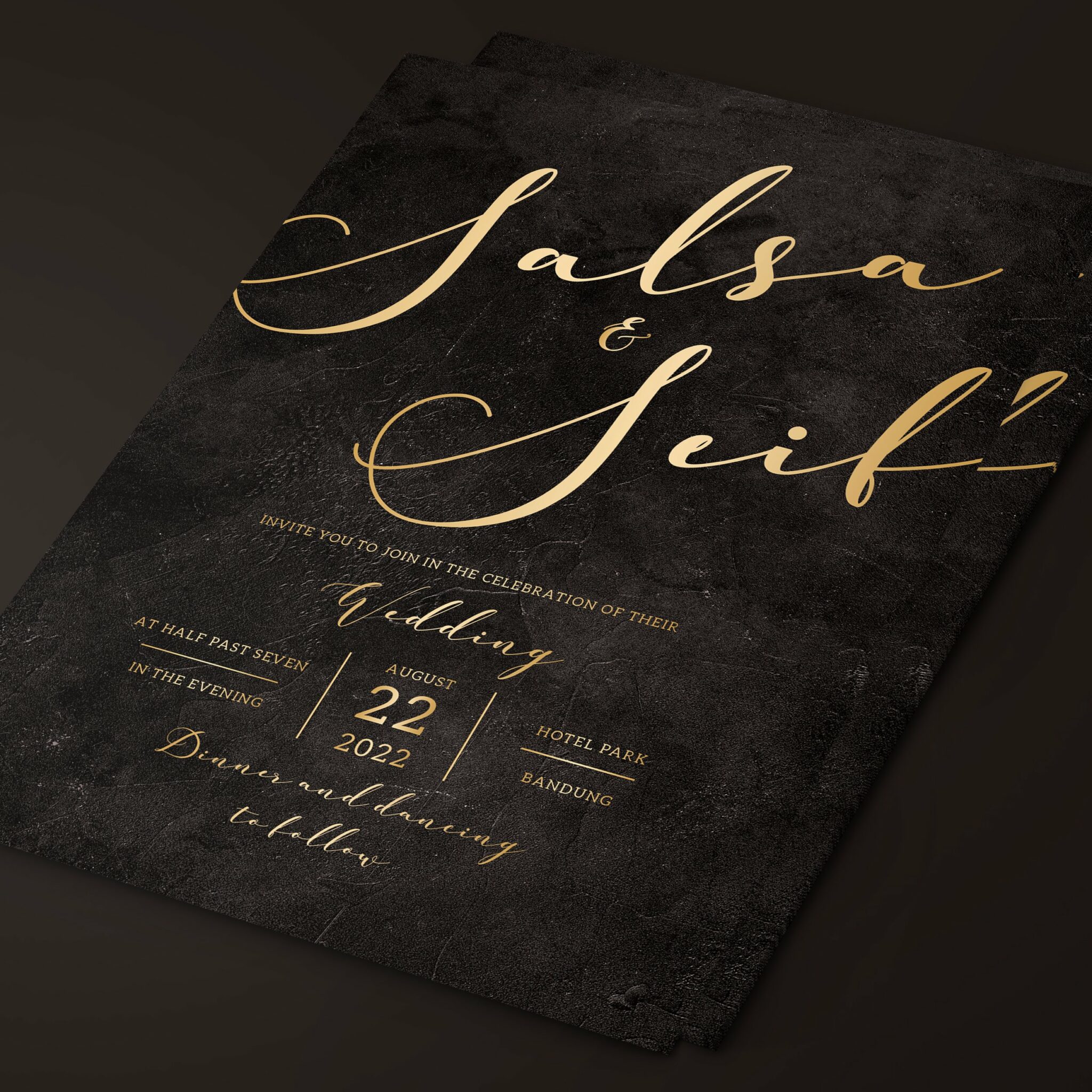 Simple Wedding Invitation Set – MasterBundles