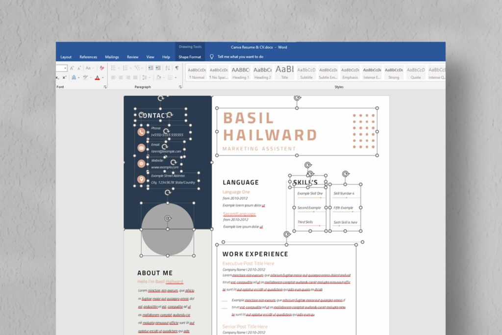 Canva Resume/CV – MasterBundles