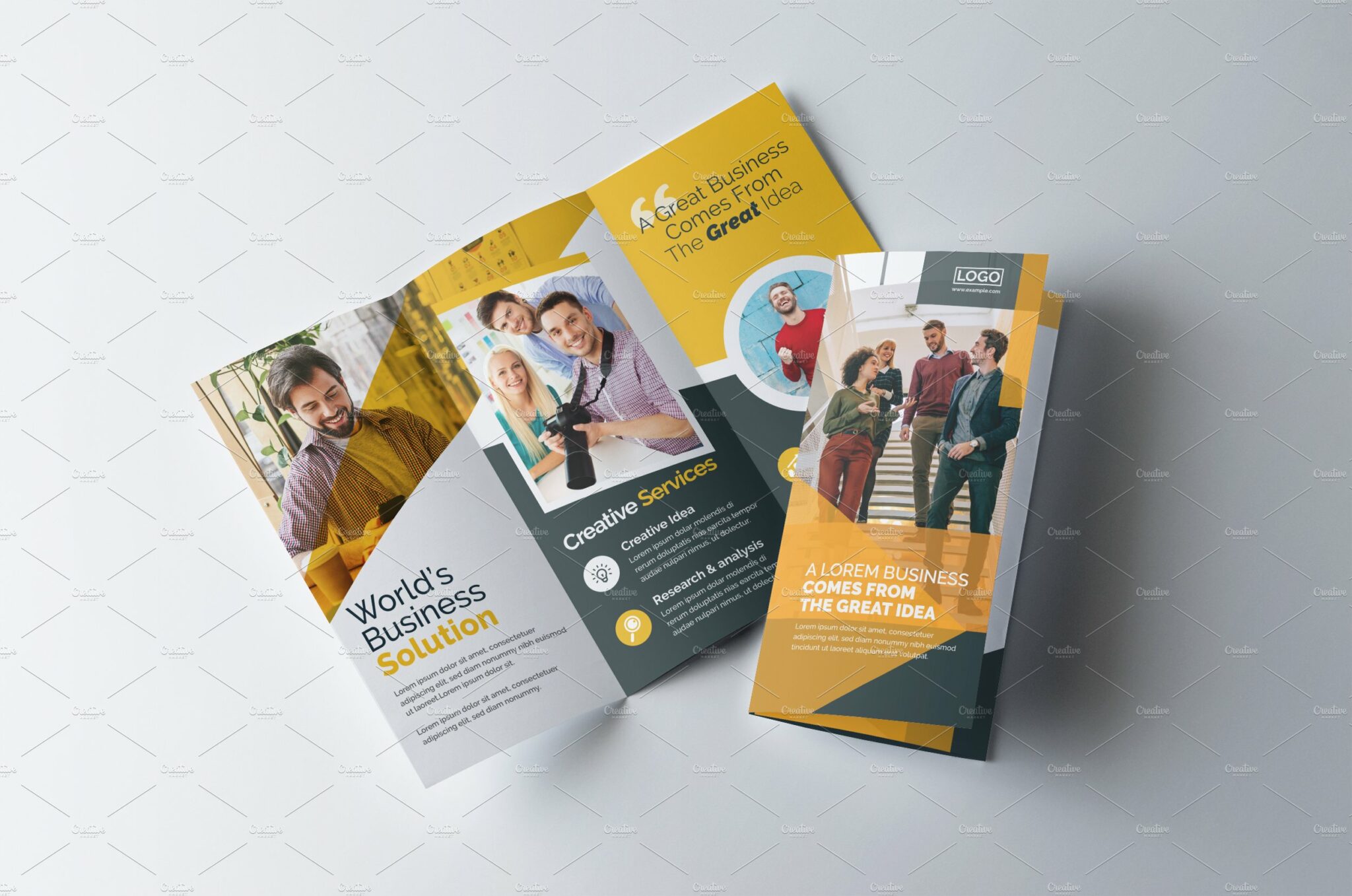 Corporate Tri-Fold Brochure Layout – MasterBundles