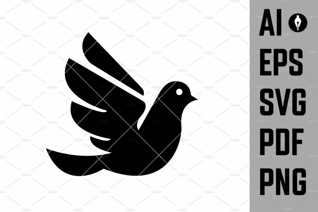 Set of dove icons. Religious signs. – MasterBundles