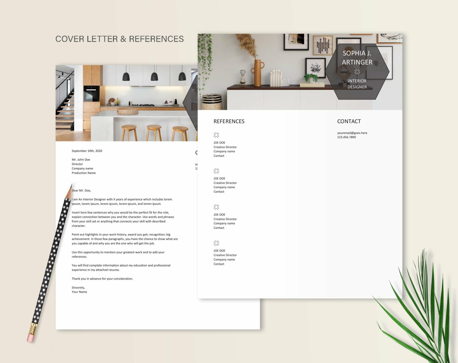 Interior Designer Resume Template – MasterBundles