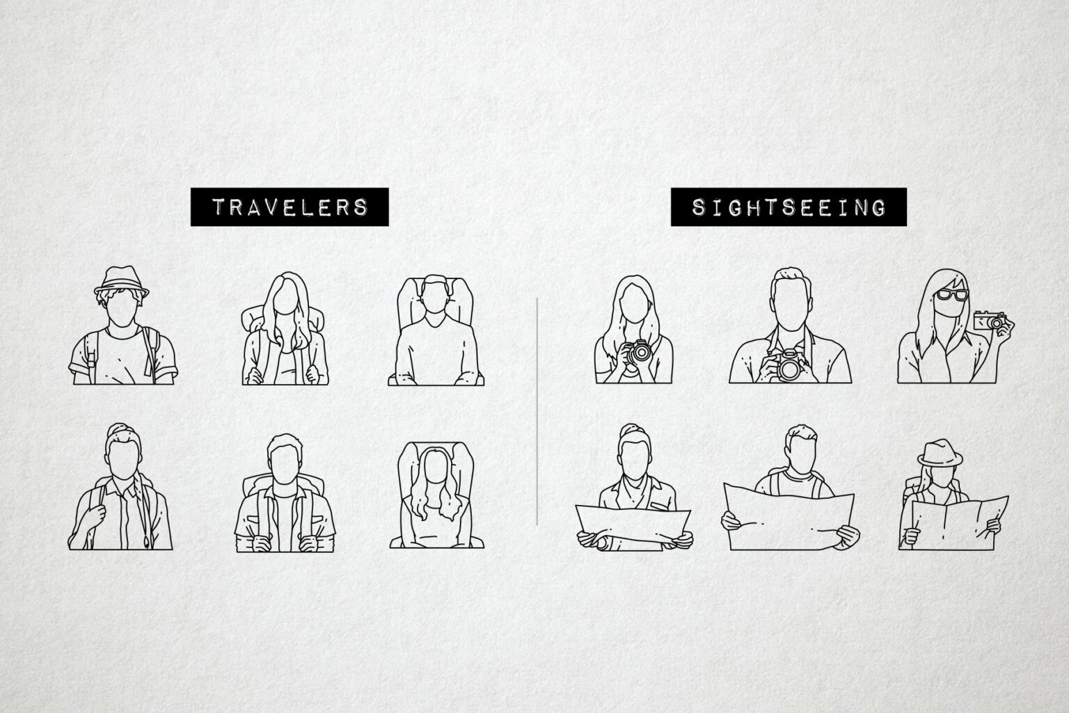 60 Travel Icons - Traveler Avatars – MasterBundles