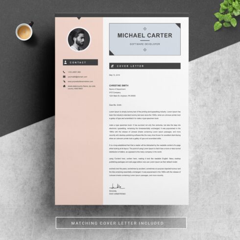 Modern Resume / CV Template | 3 Page – MasterBundles
