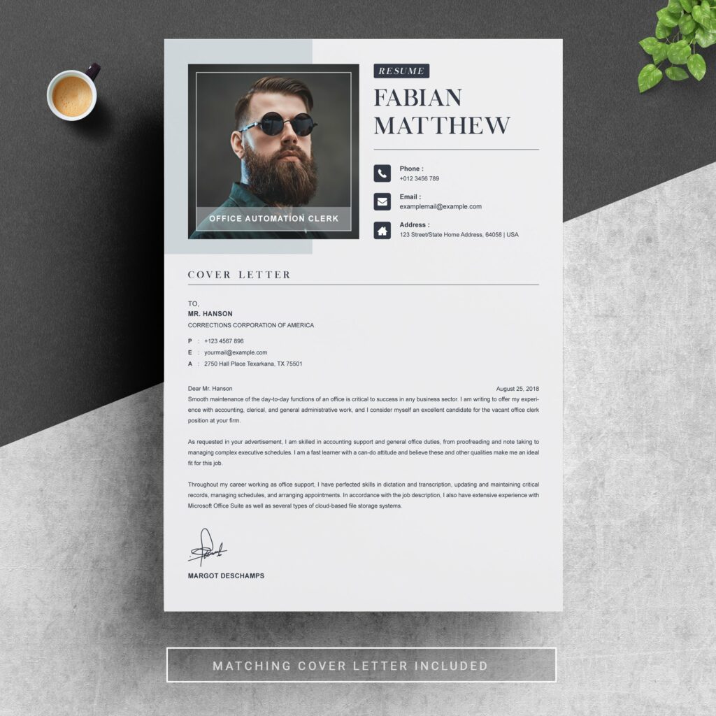 Modern Executive CEO Resume Template – MasterBundles