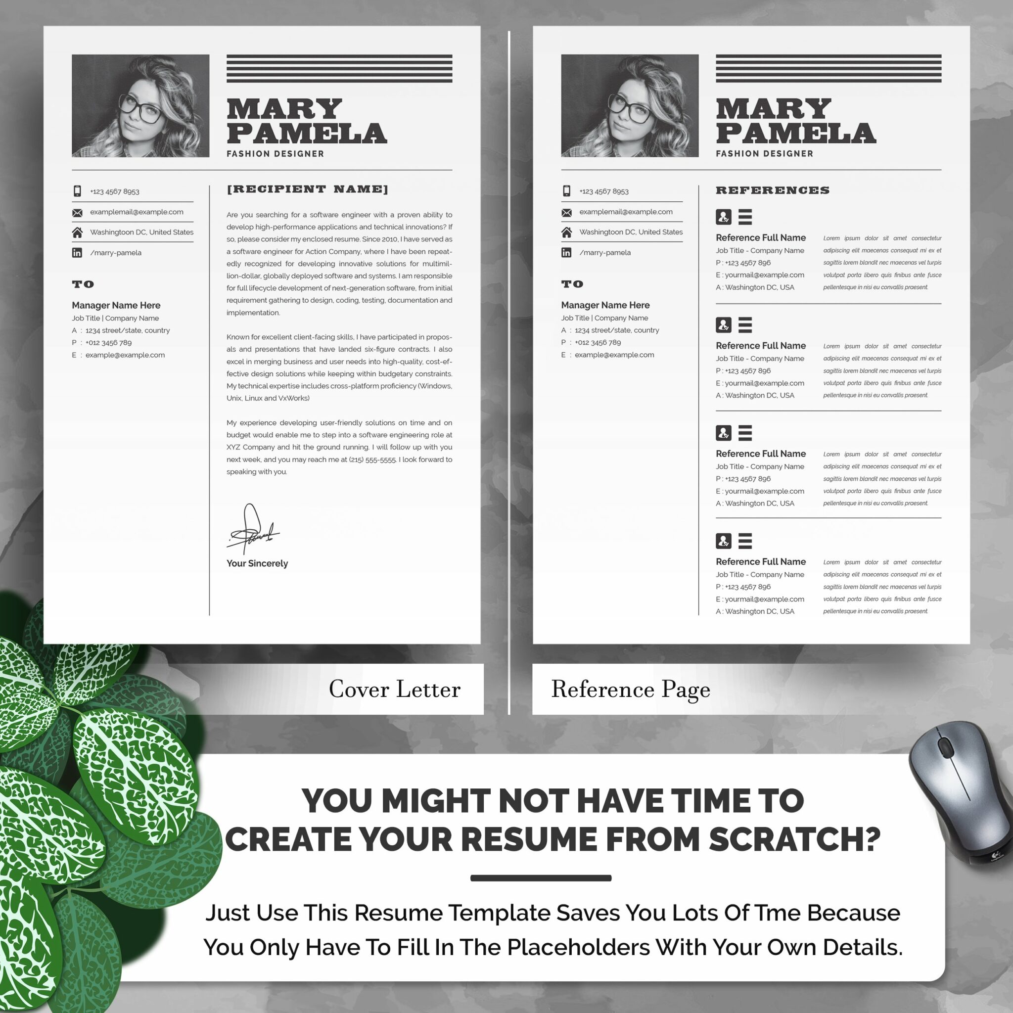 Black CV Template | Curriculum Vitae – MasterBundles