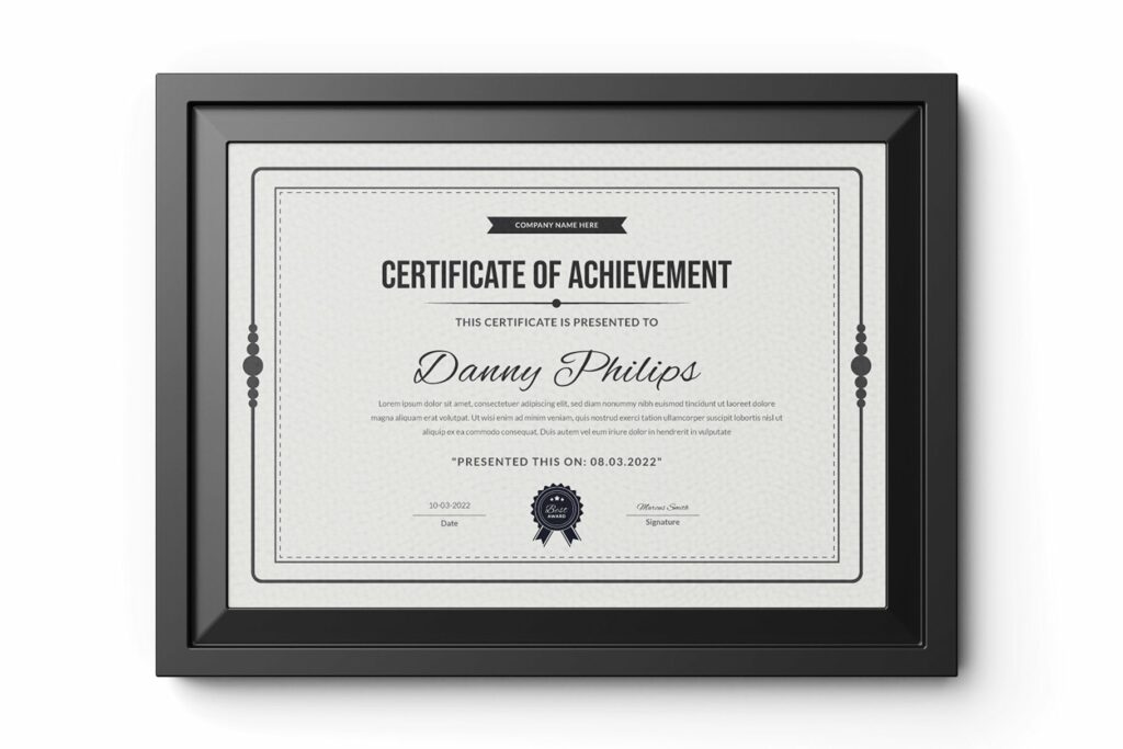 Clean Certificate Template – MasterBundles