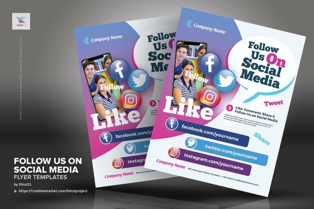 Follow Us on Social Media Flyers – MasterBundles