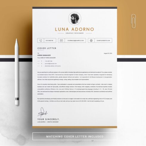 Professional & Clean Resume Template – MasterBundles