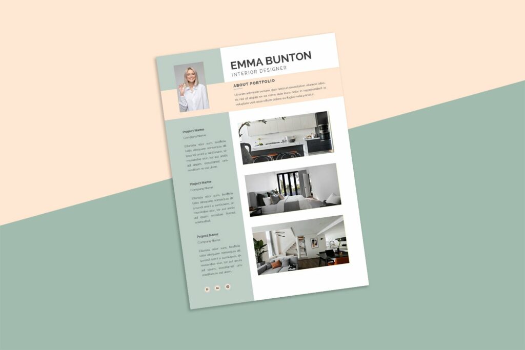 Emma Interior Resume – MasterBundles