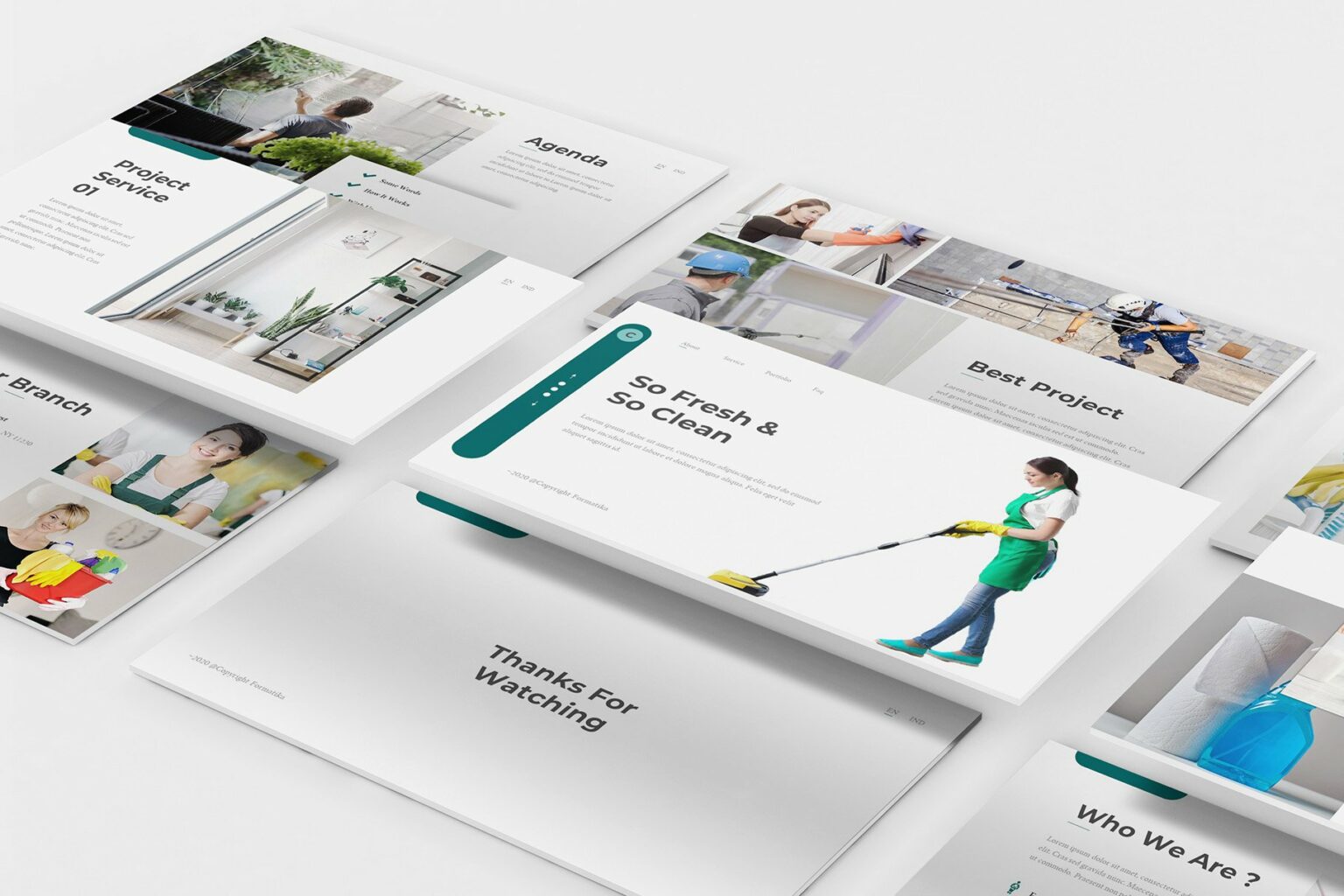 Cleaning Service Powerpoint Template – MasterBundles