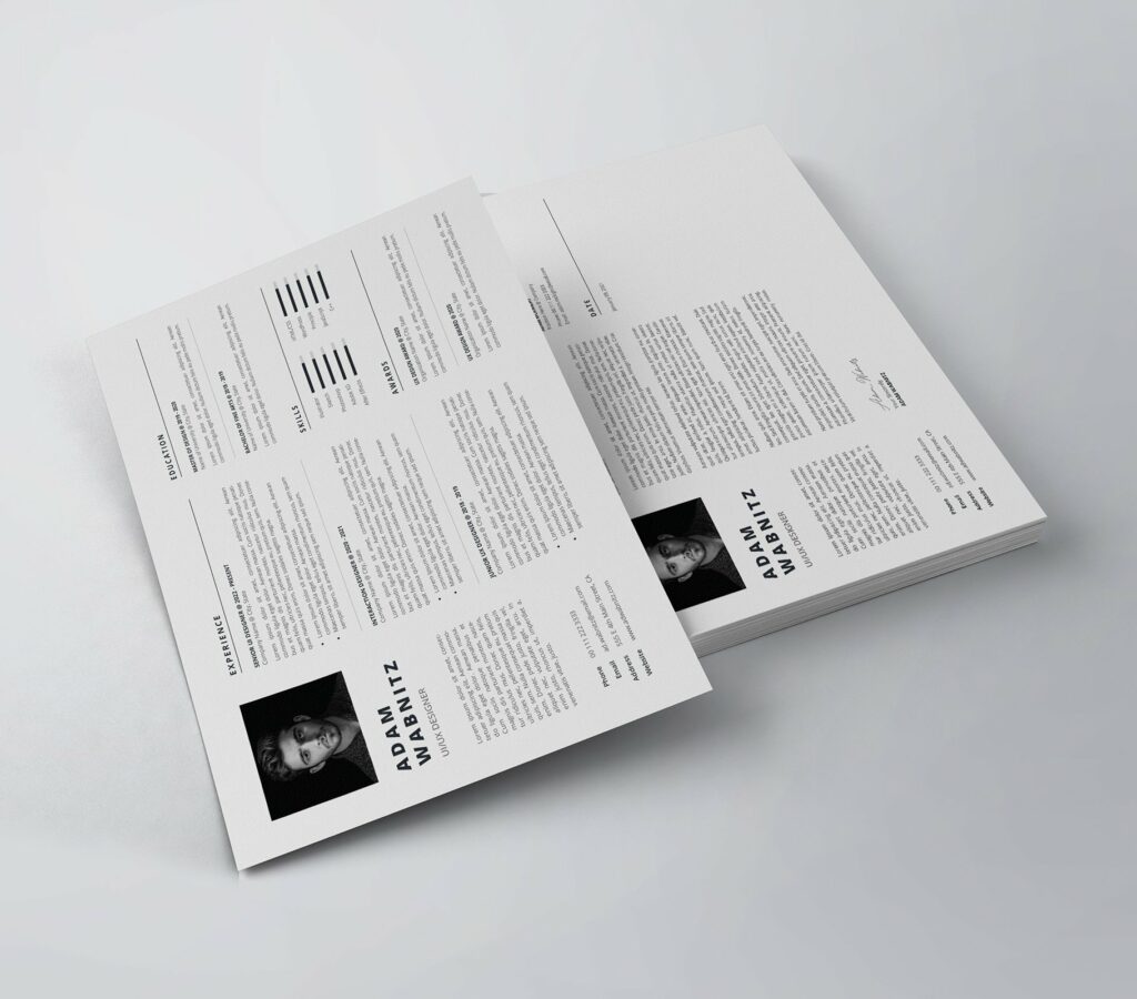 Landscape Resume/CV Template – MasterBundles