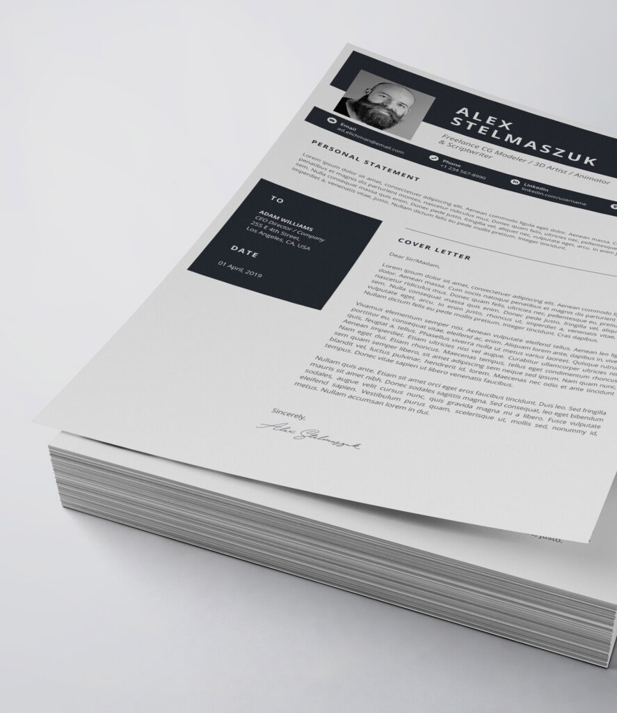 Clean CV Template Design - MasterBundles
