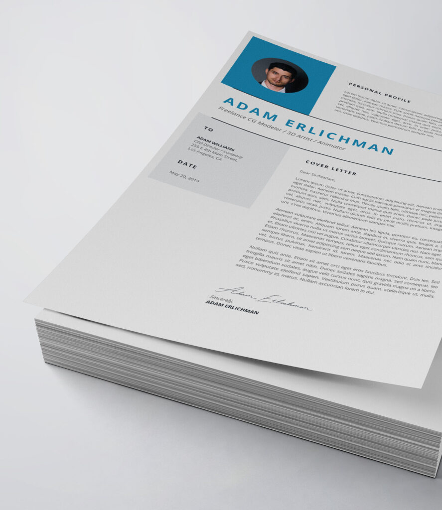 Modern Resume/CV Layout - MasterBundles