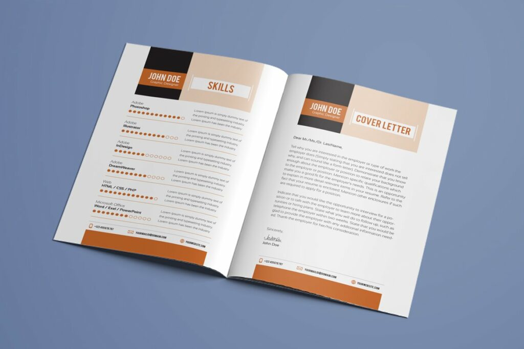 Resume Booklet Template Vol. 01 – MasterBundles
