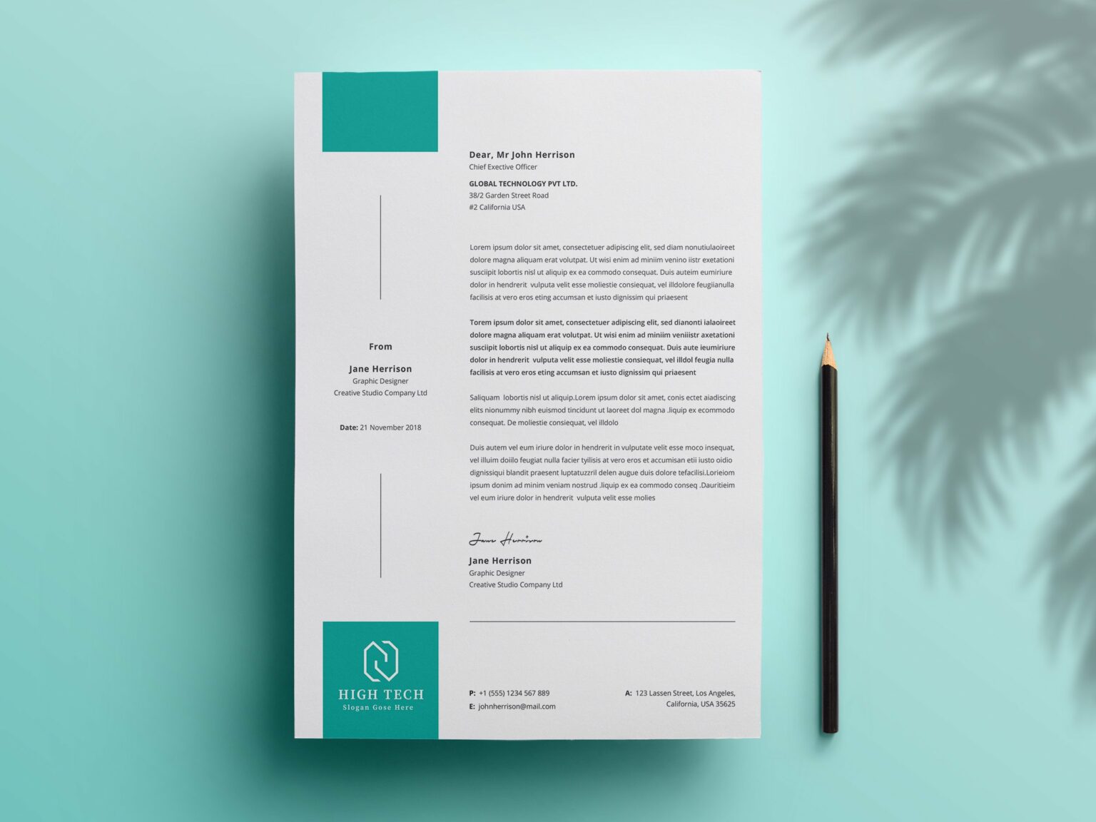 Business Letterhead Word – MasterBundles