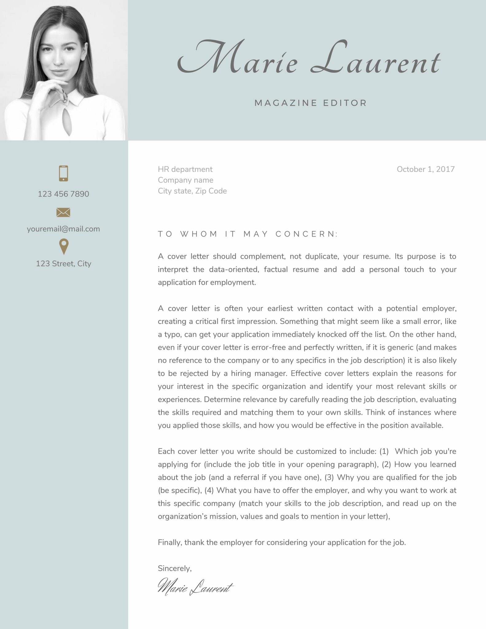 SMM & Copywriter Resume Template – MasterBundles