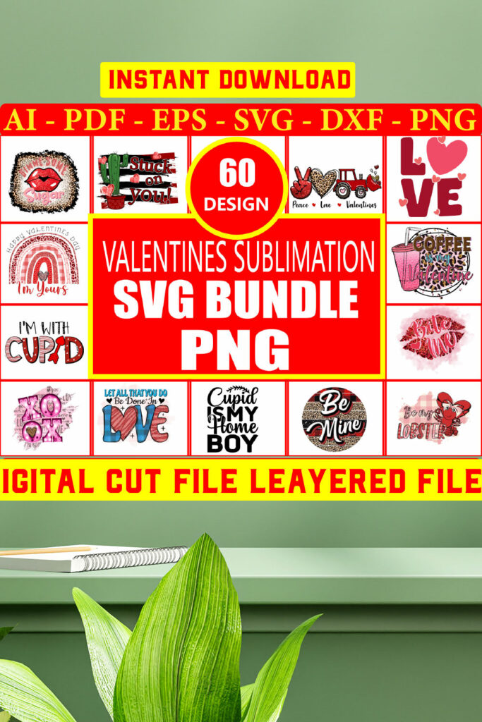 Valentines Sublimation Svg Bundles Vol-11 - MasterBundles