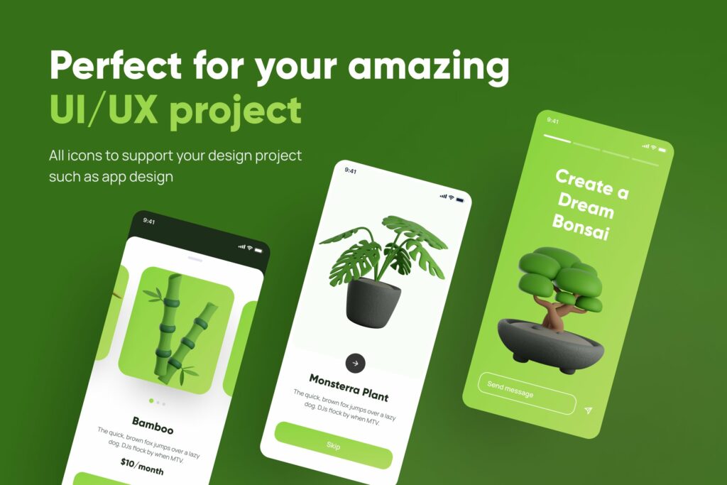 Treeby - Tree & Plant 3D Icon Set – MasterBundles