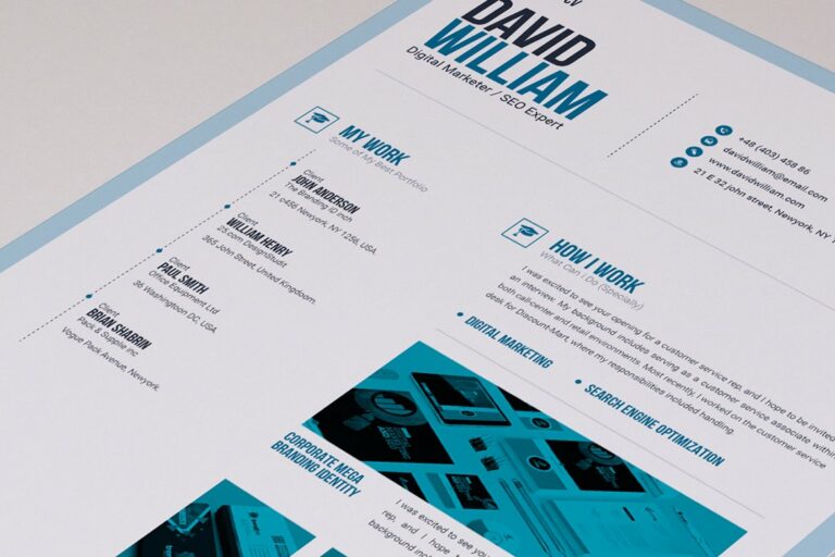 Word Resume / CV Template Design – MasterBundles