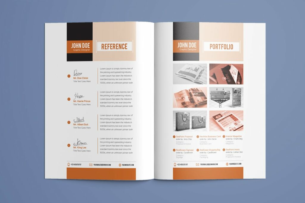 Resume Booklet Template Vol. 01 – MasterBundles