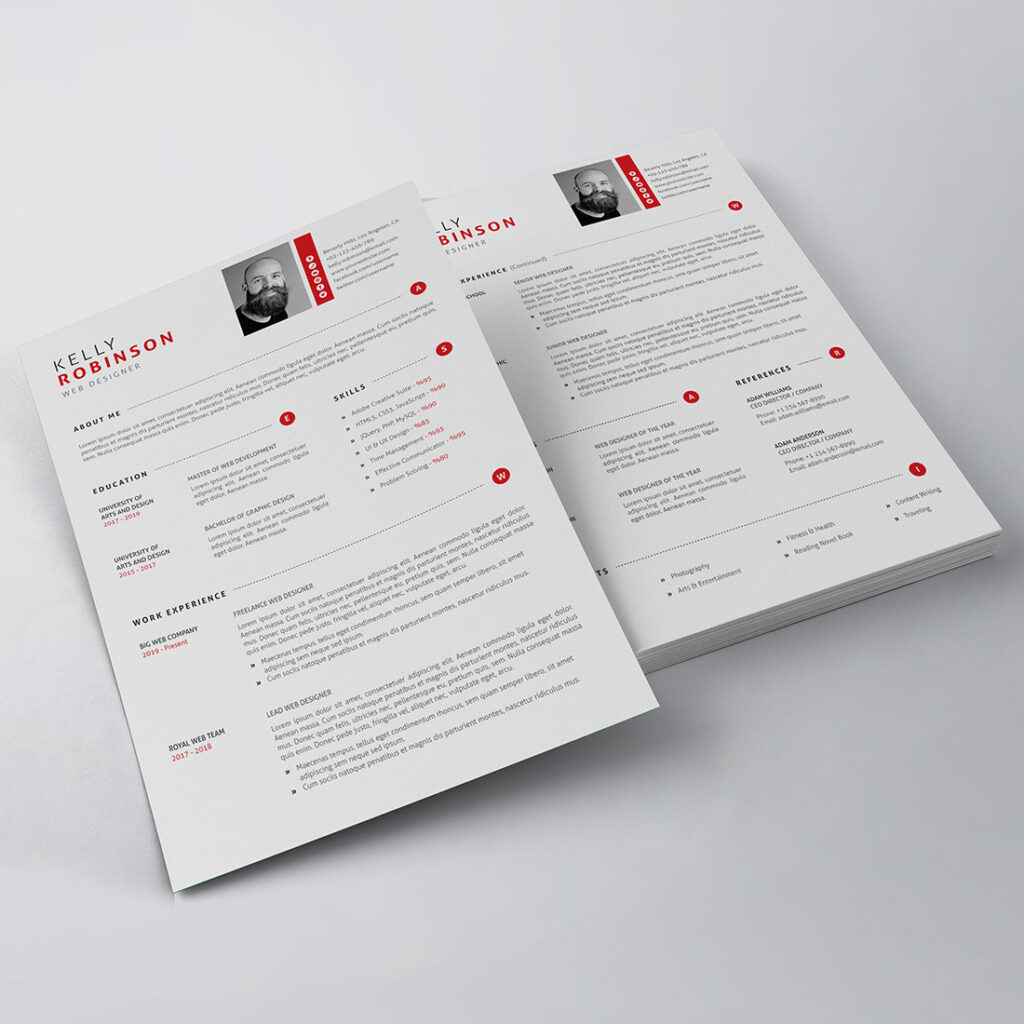 Professional Resume/CV Template - MasterBundles
