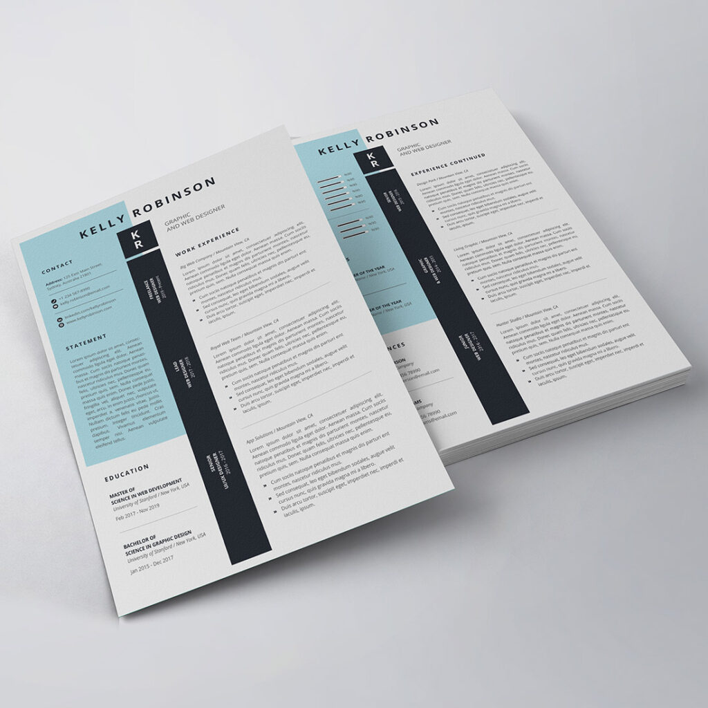 Modern Resume/CV Template - MasterBundles
