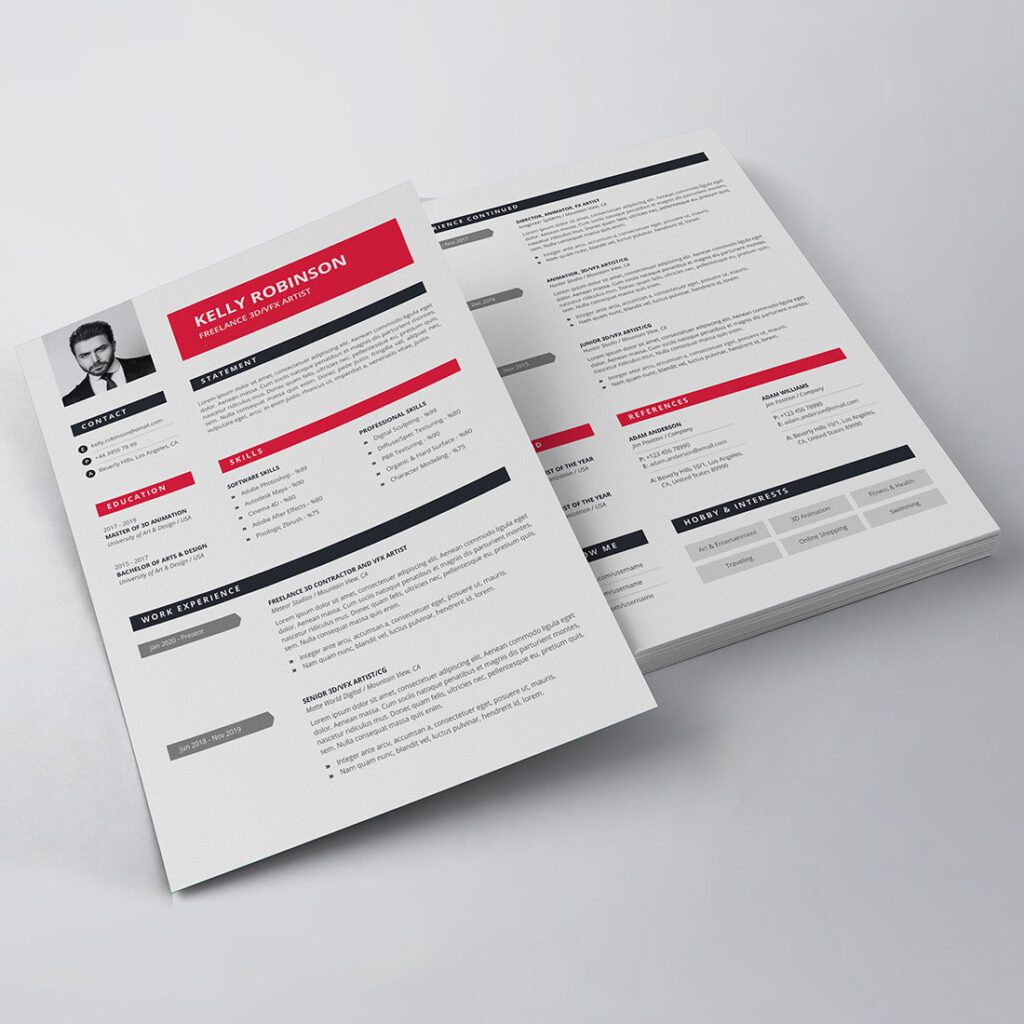 Professional Resume/CV Template - MasterBundles