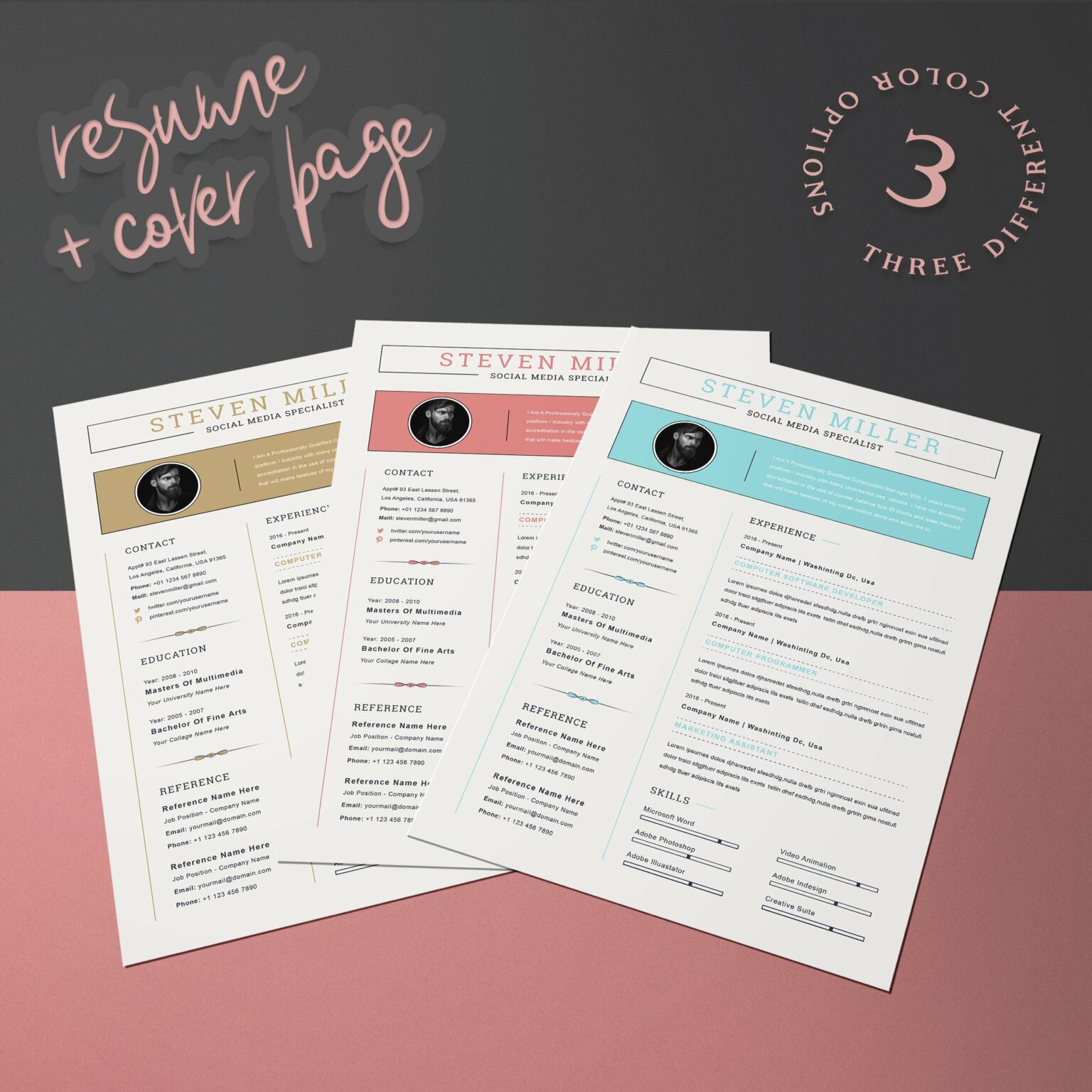 SMM Resume Template / CV – MasterBundles