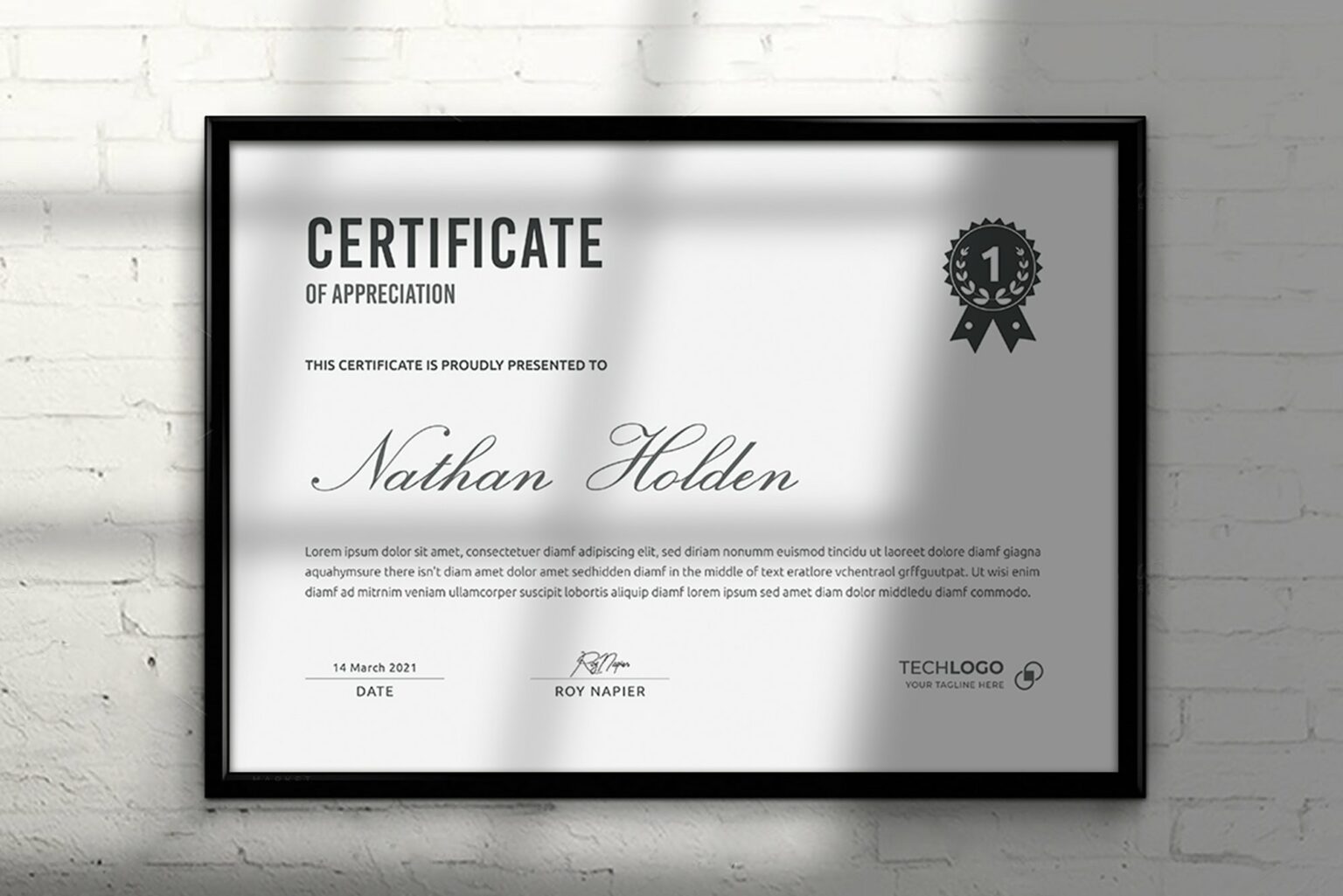 Clean Certificate Template – MasterBundles