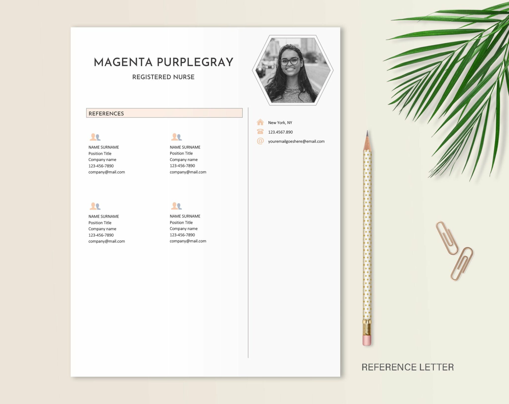 Medical Resume Template Word – MasterBundles