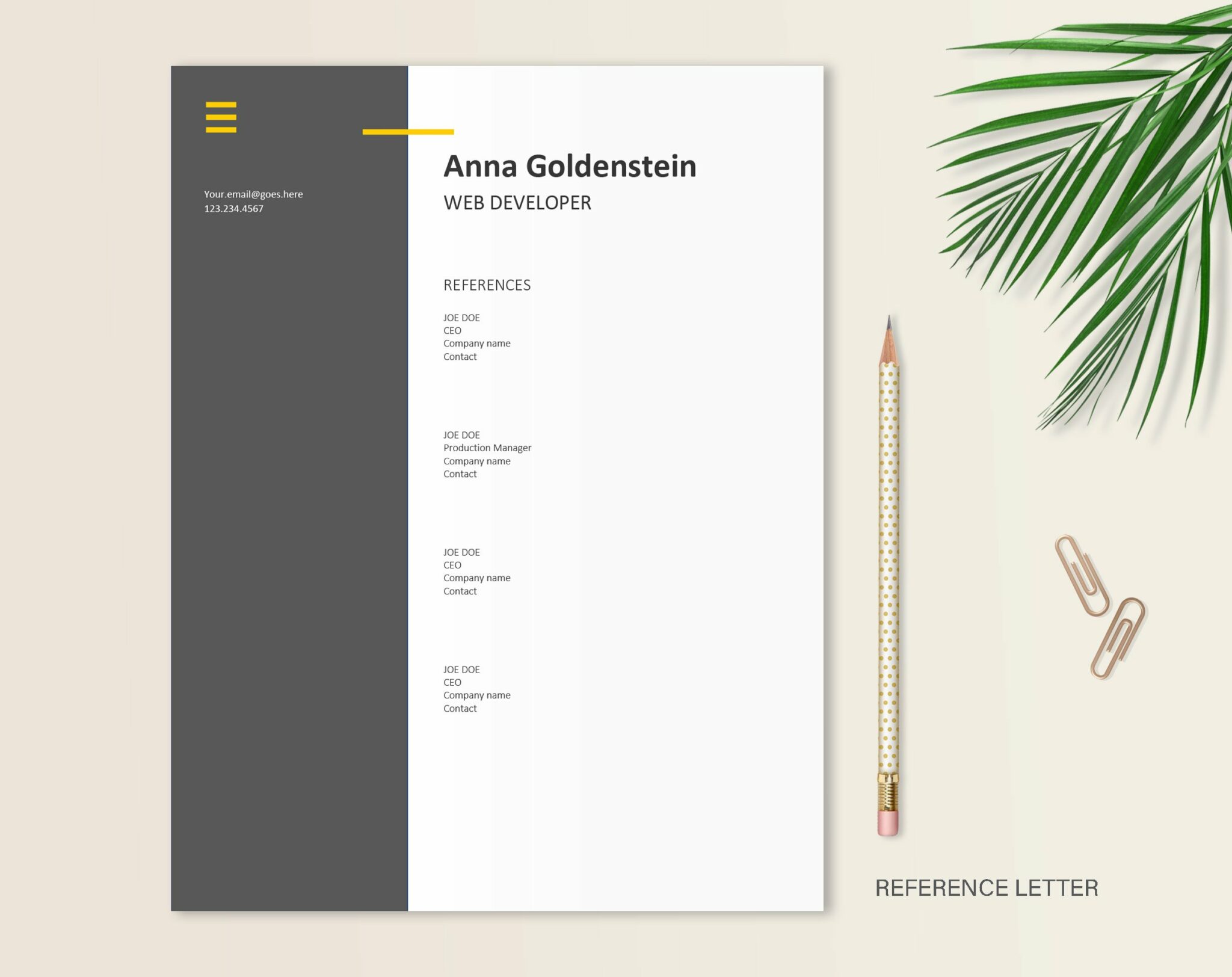 Web Developer Resume | IT Tech CV – MasterBundles
