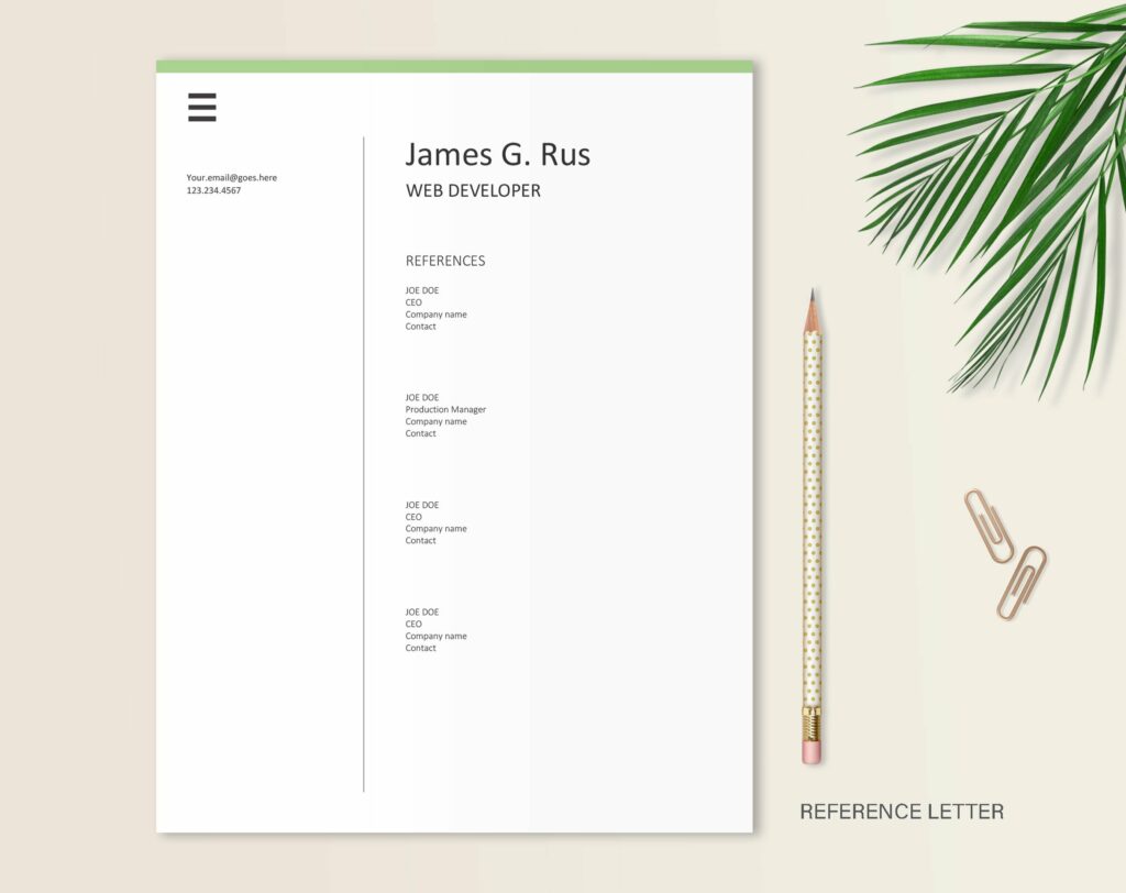 Web developer resume template – MasterBundles