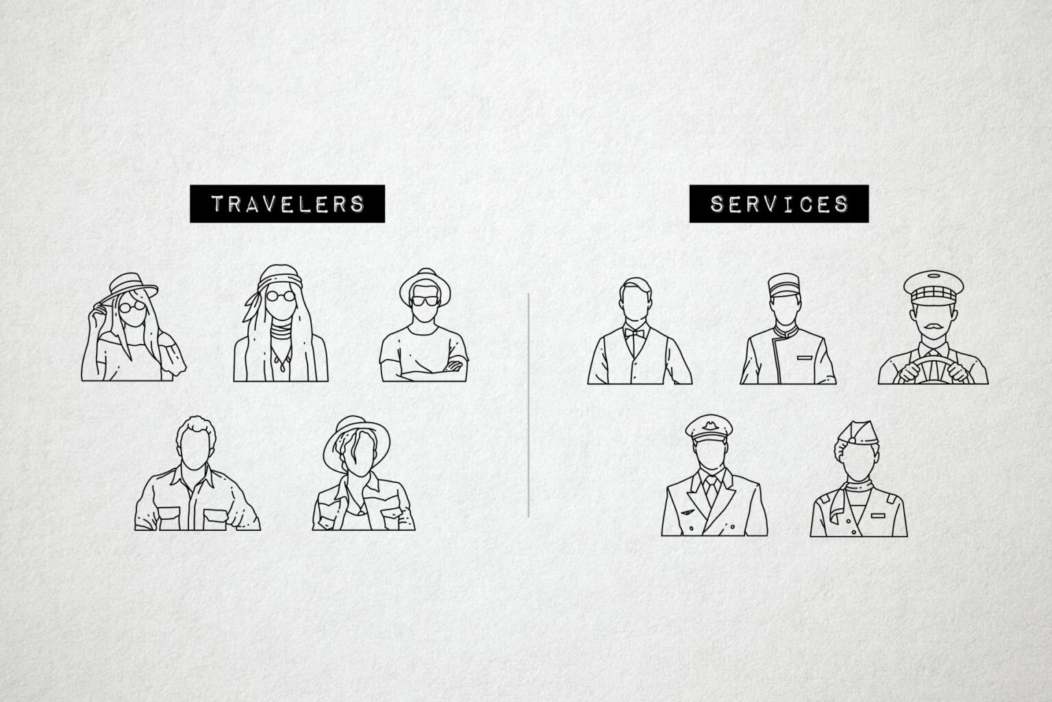 60 Travel Icons - Traveler Avatars – MasterBundles