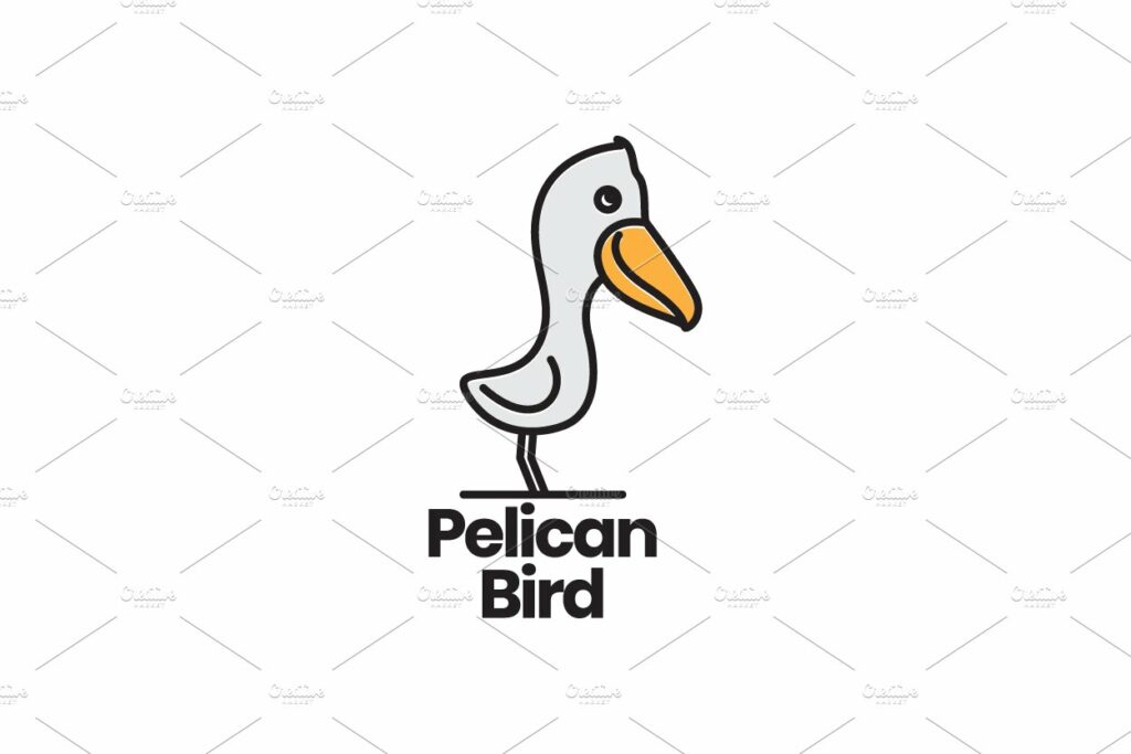bird little pelican logo symbol – MasterBundles